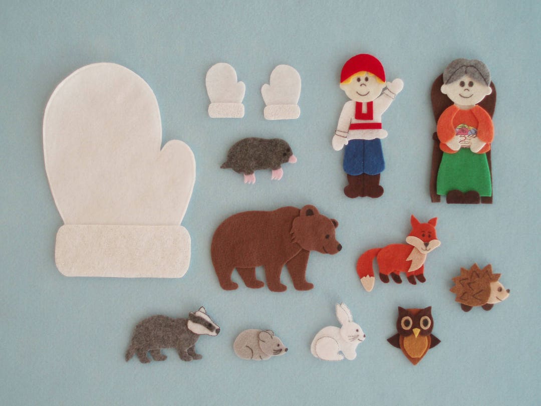 Animals in the Mitten Felt/flannel Board Story/felt - Etsy