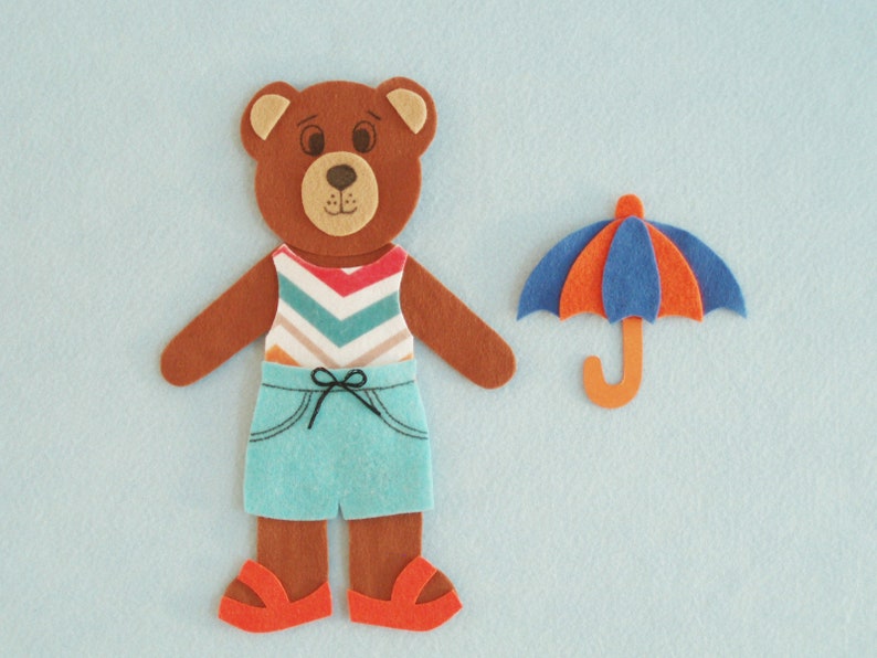 Weather Bear Felt Board Set/weather Theme/teacher Resource | Etsy