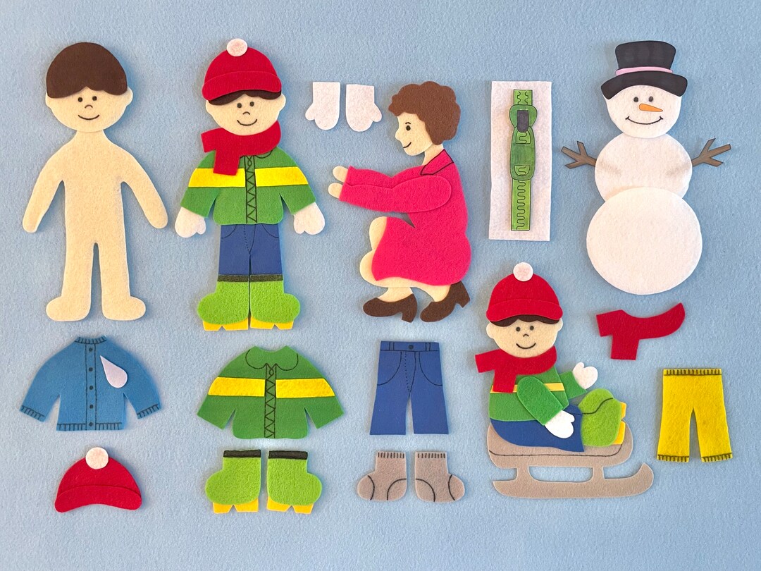 A Jacket to Wear in the Snow Felt Board Story/winter Theme/getting ...