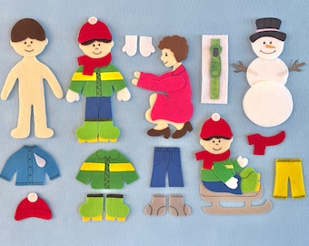 Five Little Snowmen Felt Story / Snowmen Flannel Board Set / - Etsy