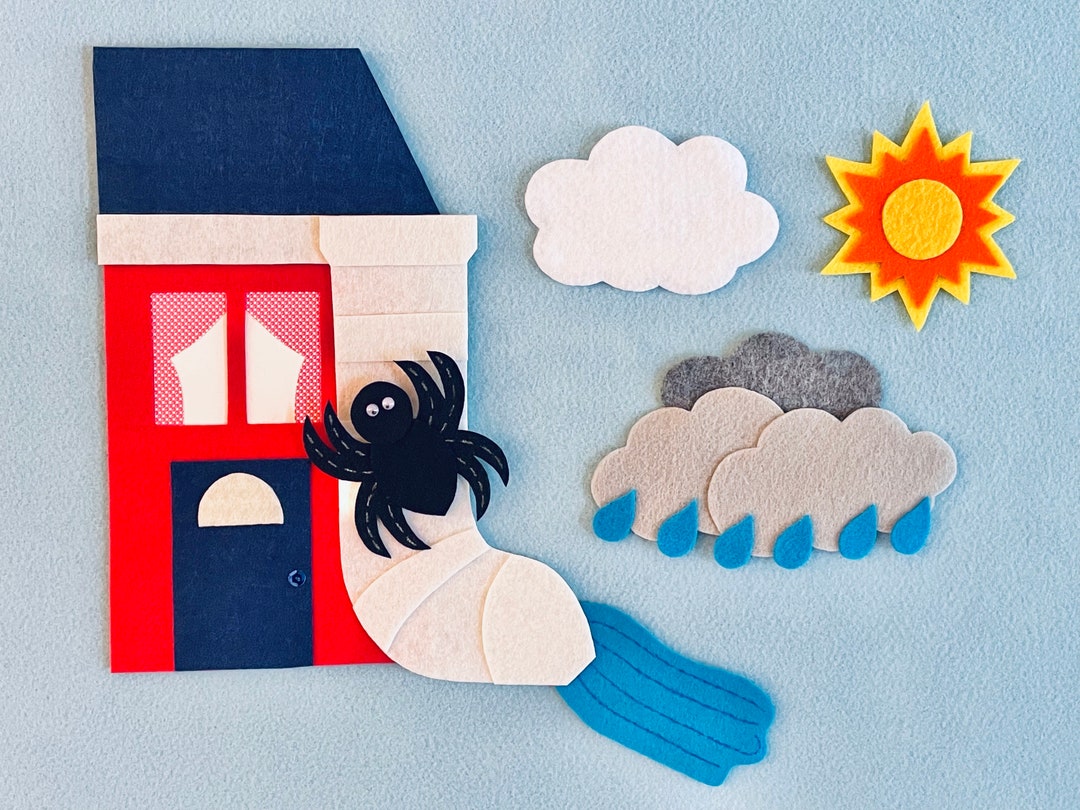 Itsy Bitsy Spider Felt Board Set: Nursery Rhyme Story - Etsy