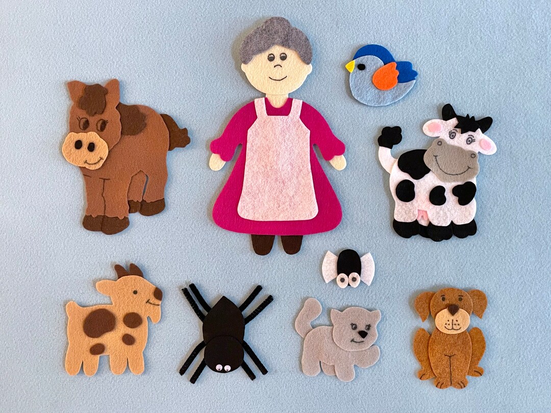 The Old Lady Who Swallowed a Fly Felt Board Story/child's Gift/felt ...