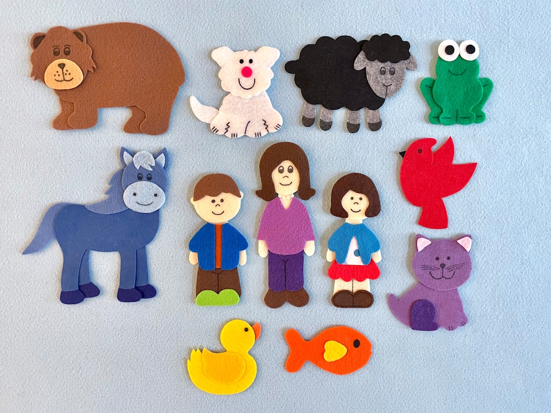 Brown Bear Felt Board Story Set: Homeschool Teaching Resource - Etsy