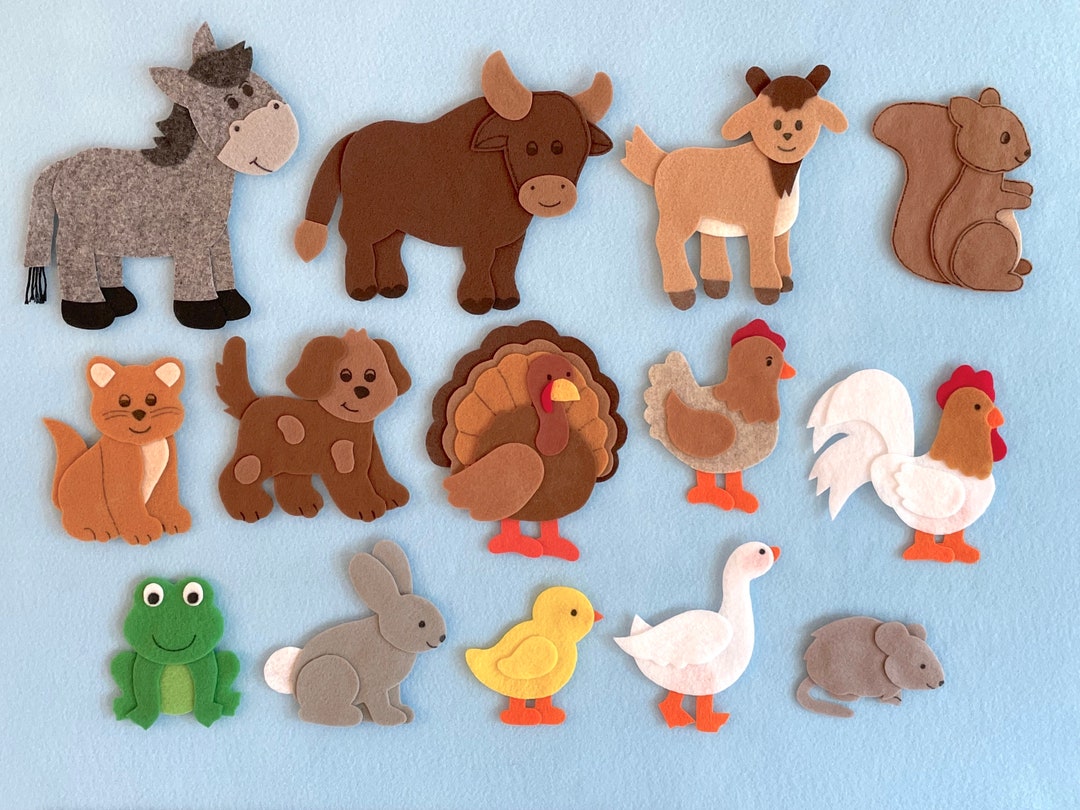 Felt Farm Animals/revised Set 2022/farm Theme/teacher Resource/visual ...
