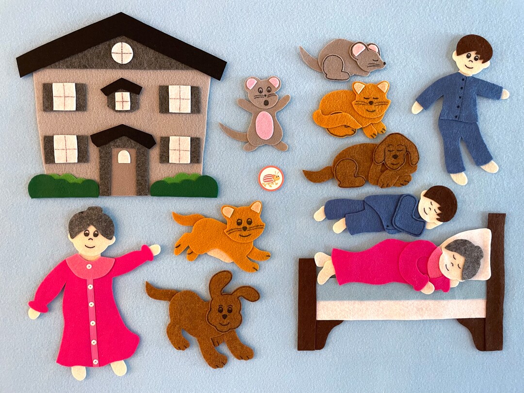 The Napping House Felt Board Story: Circle Time Activity - Etsy