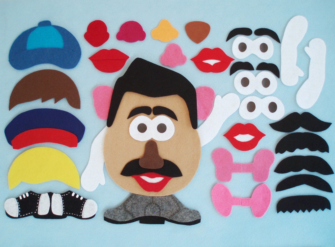 Mr. Tater Felt Set 3/ 45 Pieces/childs Christmas or Birthday Gift/felt ...