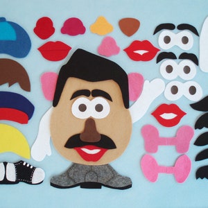 Mr. Tater Felt Set 3/ 45 Pieces/childs Christmas or Birthday Gift/felt ...