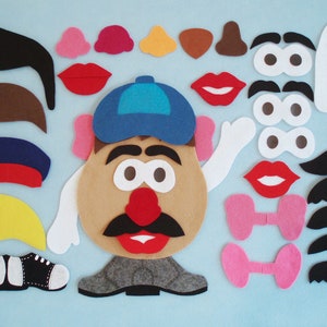 Mr. Tater Felt Set 3/ 45 Pieces/childs Christmas or Birthday Gift/felt ...