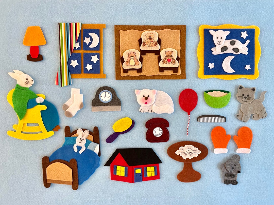 Goodnight Moon Felt Board Story: Montessori Learning Resource - Etsy
