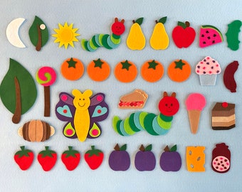 The Very Hungry Caterpillar Felt Board Pieces - Etsy