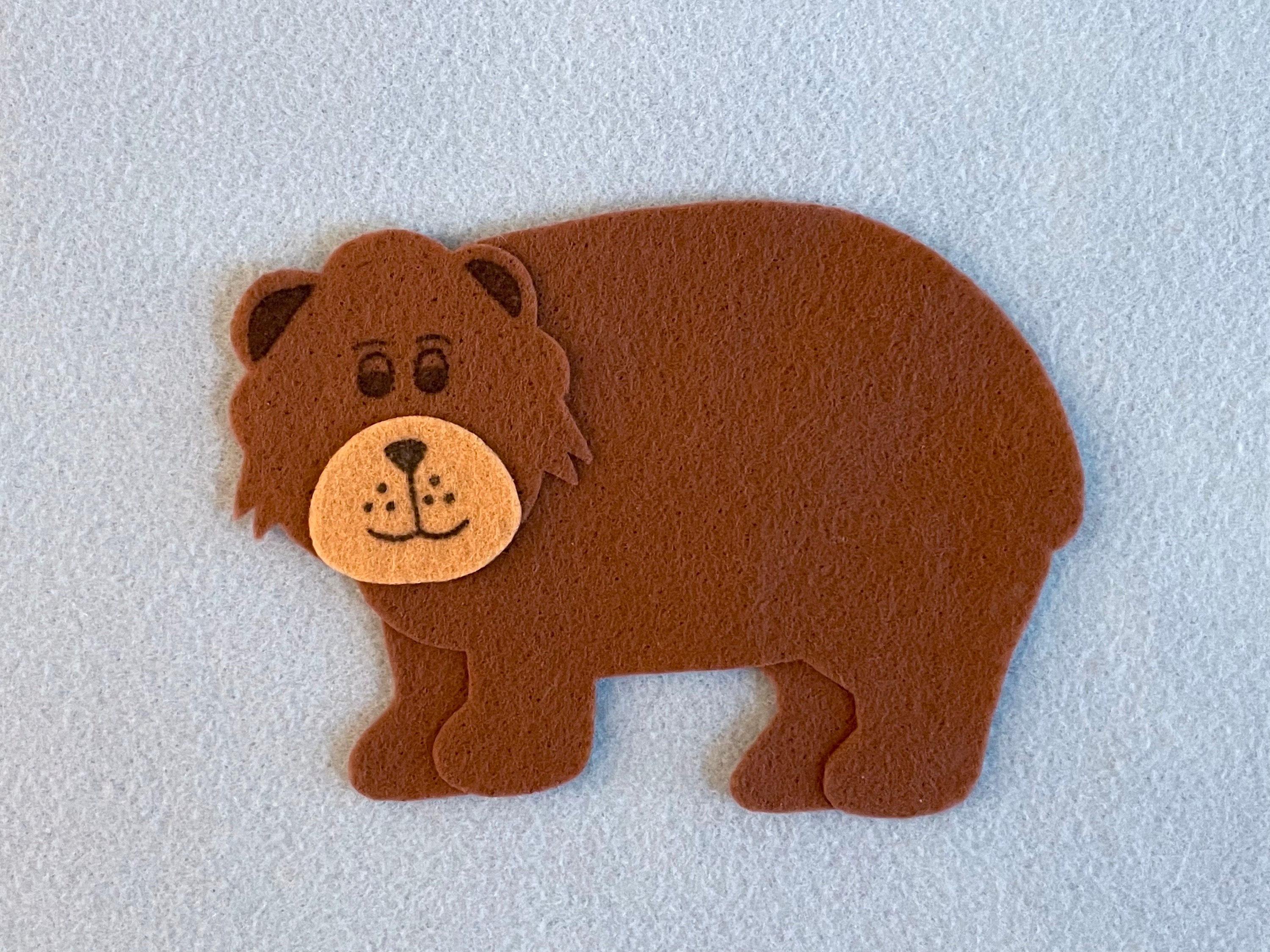 Brown Bear Felt Board Story Set: Homeschool Teaching Resource - Etsy