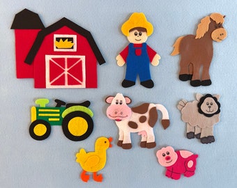 Old Mcdonald's Farm Felt Board Set - Etsy