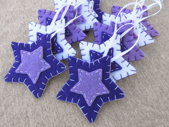10 Purple Star Decorations Lavender Hanging Stars Purple | Etsy