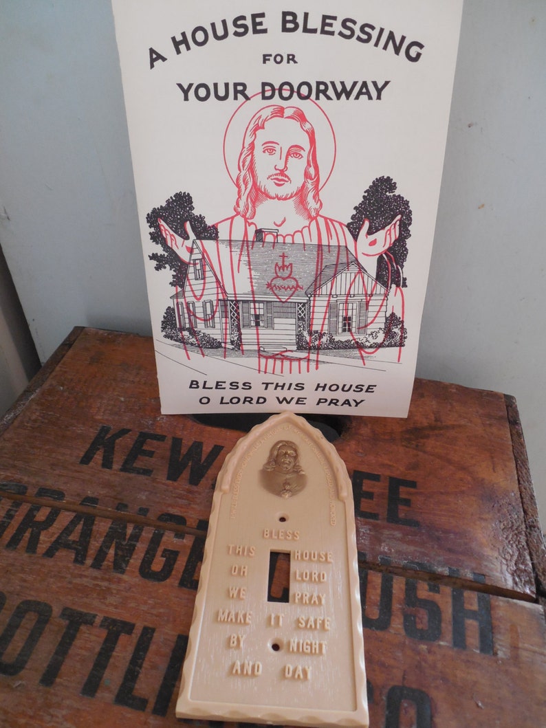 Vintage Jesus Bless This House Light Switch Plate Cover NOS | Etsy