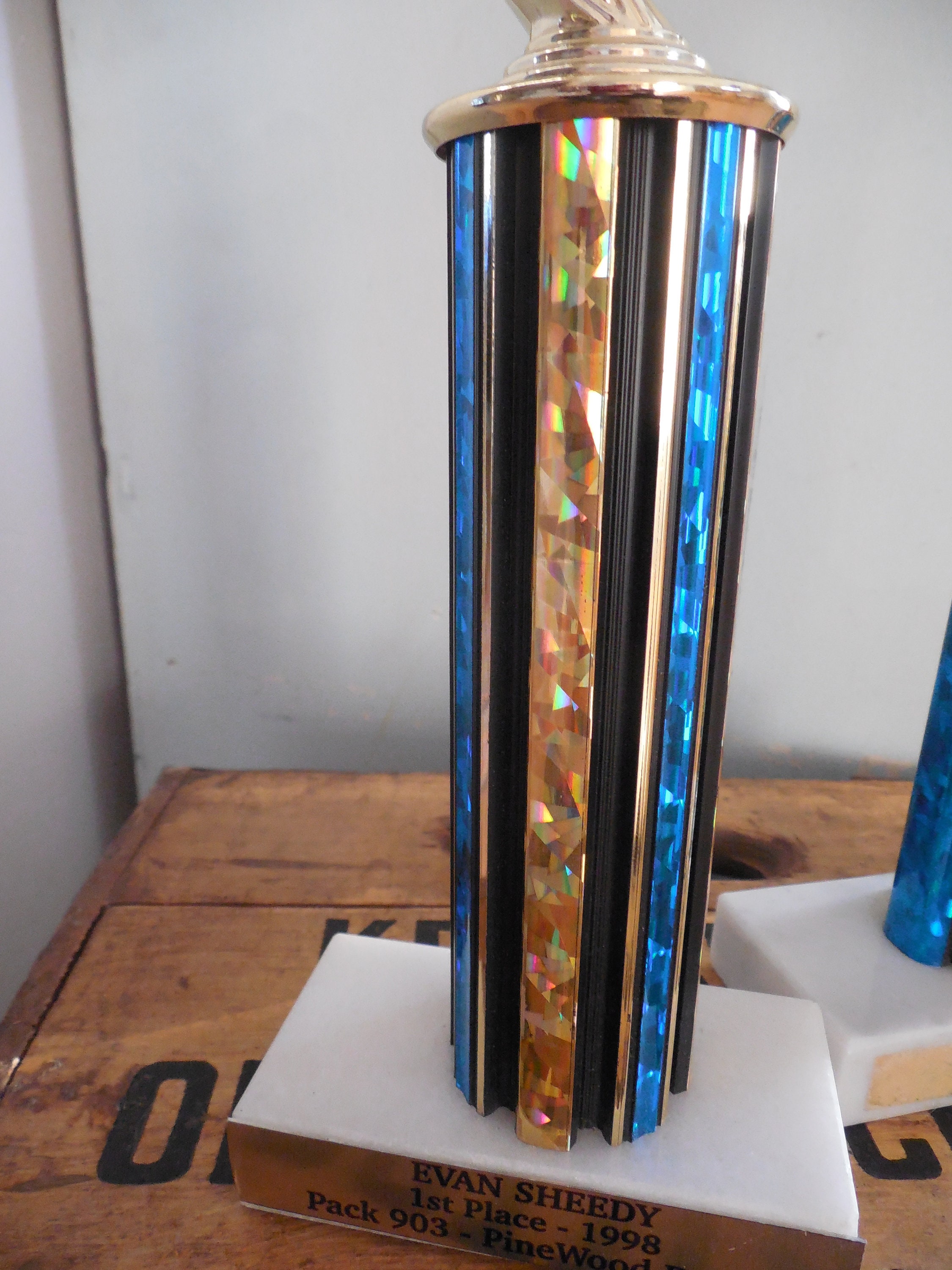 Vintage Pinewood Derby Trophies Cub Scouts Set of 2 | Etsy