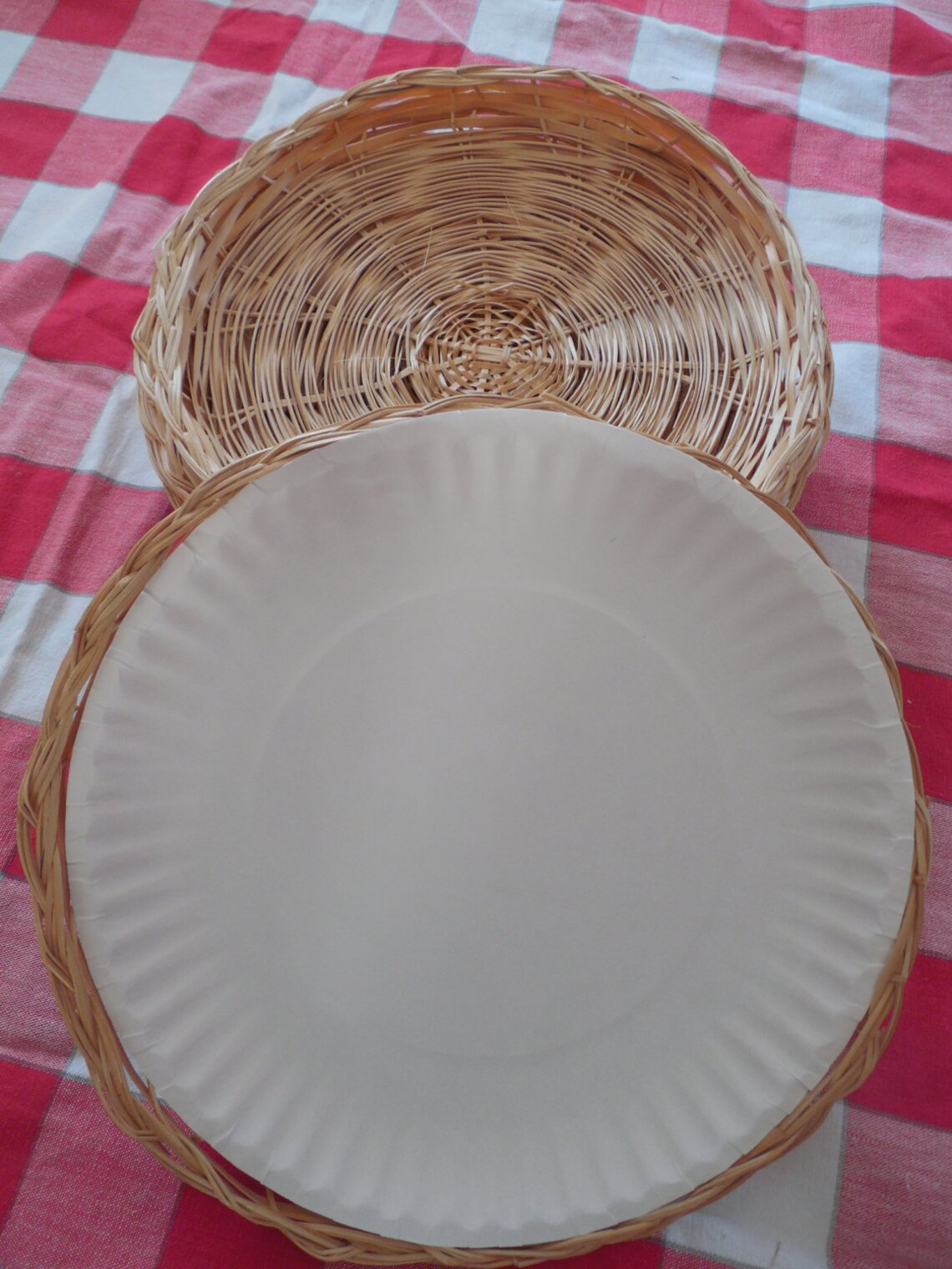 Set of 4 Wicker Paper Plate Holders Tiki Rattan 9-1/2 - Etsy