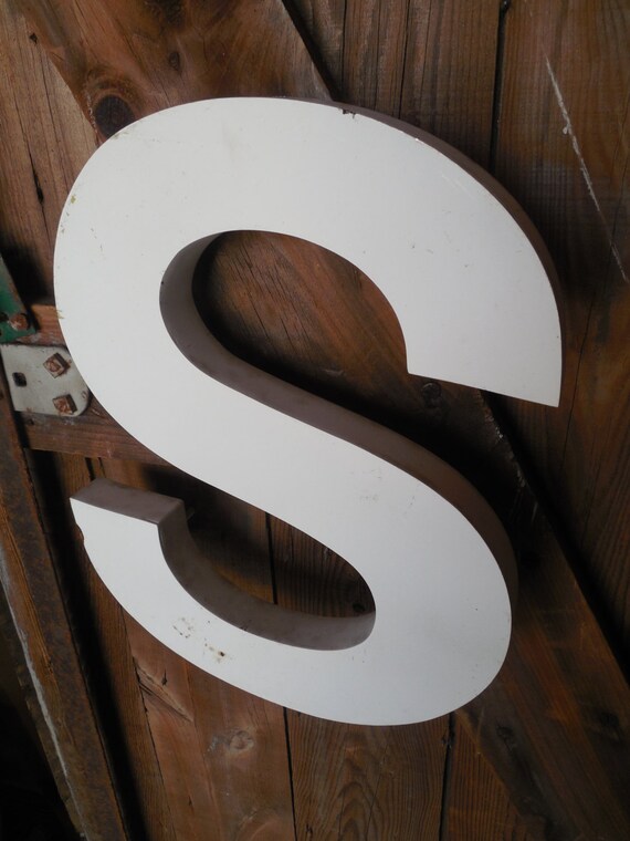 Gran carpa metálica industrial letra S - Etsy España