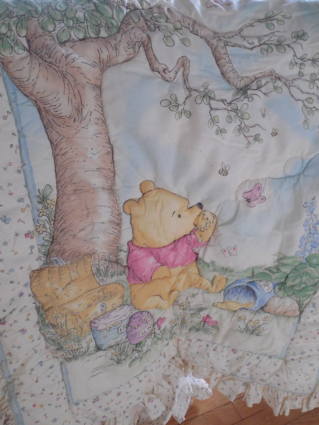 Vintage Classic Pooh Complete Crib Bedding Set 1998 Red - Etsy