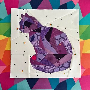 Geometric Cat Paper Pieced Pattern - Etsy