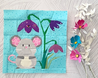 LITTLE MOUSE Paper Pieced Block Pattern in PDF - Etsy