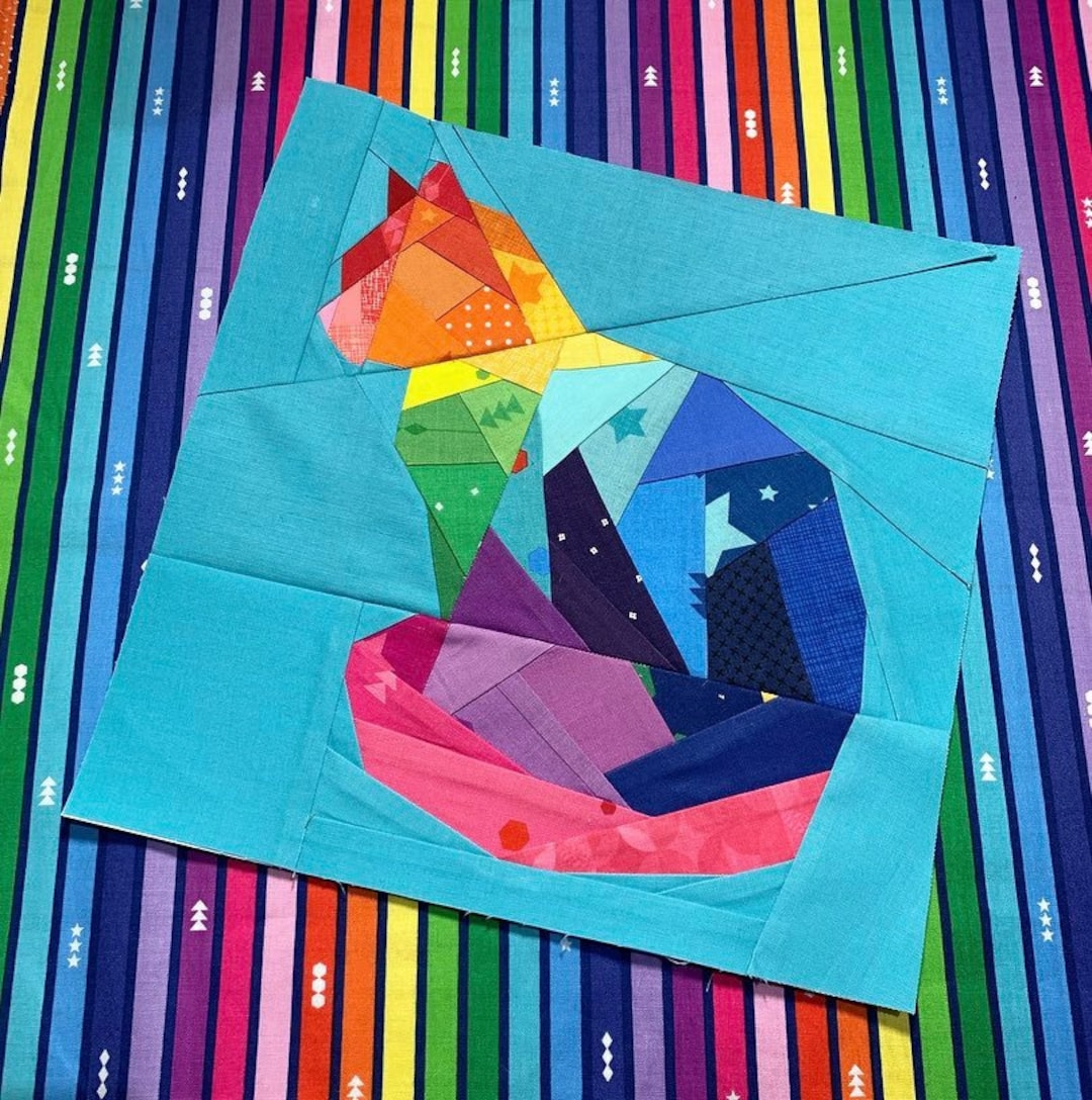 Geometric Cat Paper Pieced Pattern - Etsy