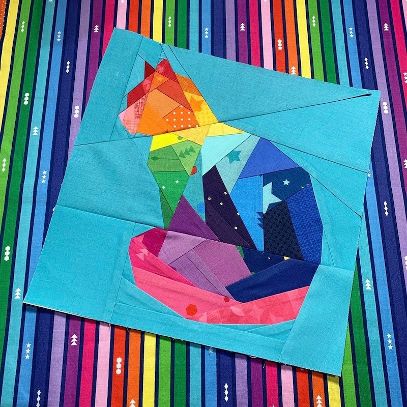 Paper Pieced Cat - Etsy