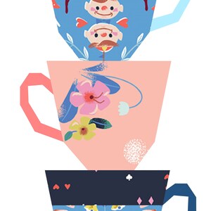 Tea Party Paper Pieced Pattern - Etsy