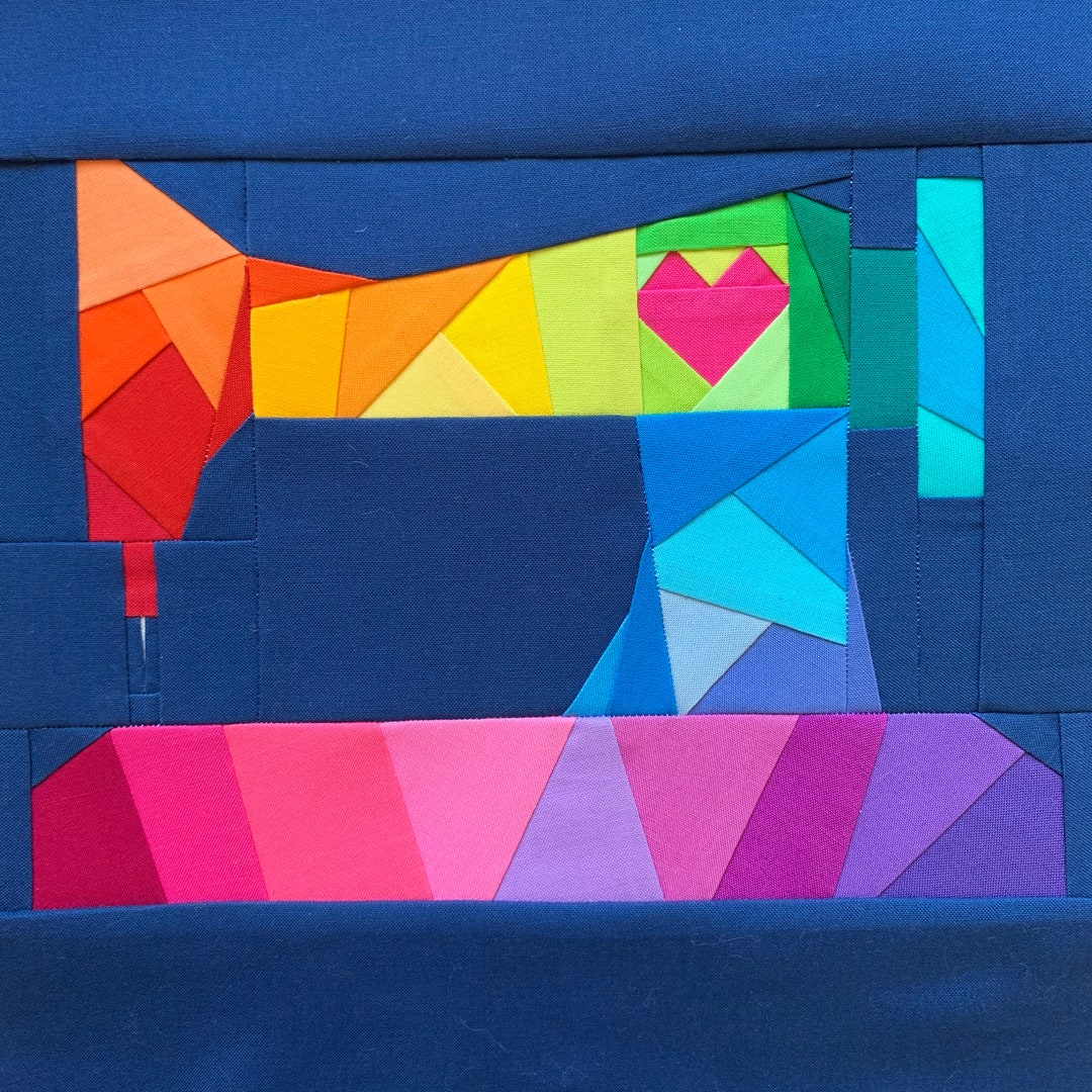 I Heart Sewing Vintage Machine Paper Pieced Pattern - Etsy