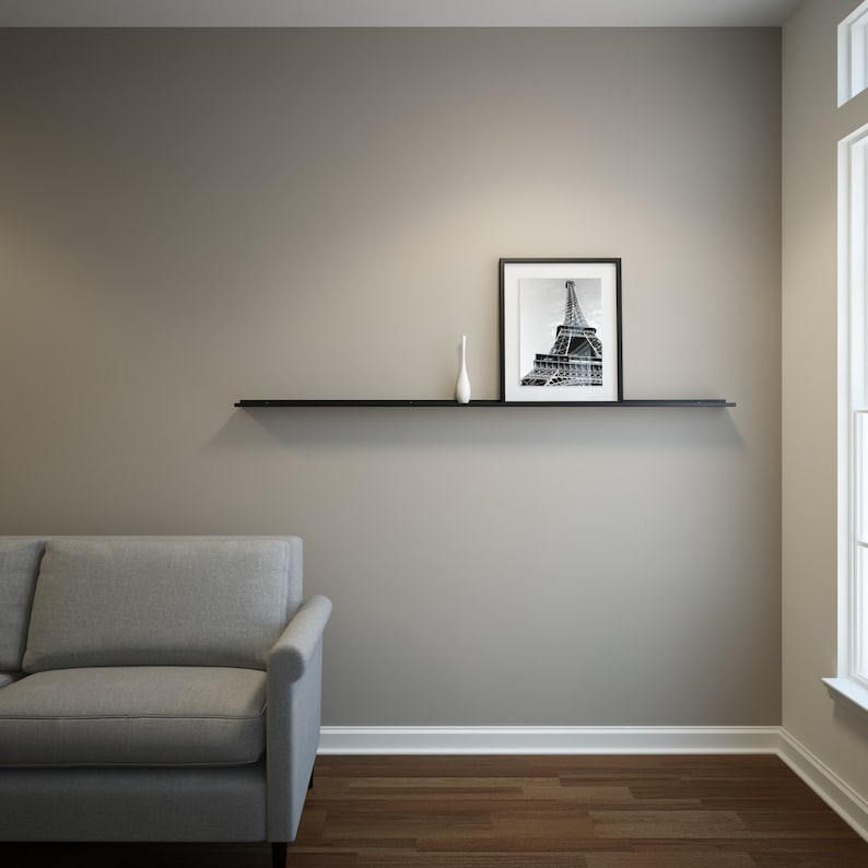 3.5" EXTRA DEEP 6 Ft Floating Ledge for Photos and Pictures, Stainless ...