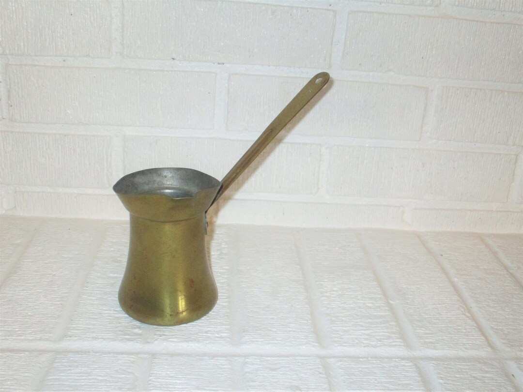 Brass Tone Metal Turkish Coffee Pot, Pour Ladle, 7 Tall X 7 1/4 Long ...