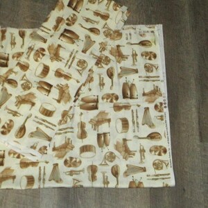 Music Instruments Print Fabric Lot by Hi Fashion Fabrics Inc, 2 Yards ...