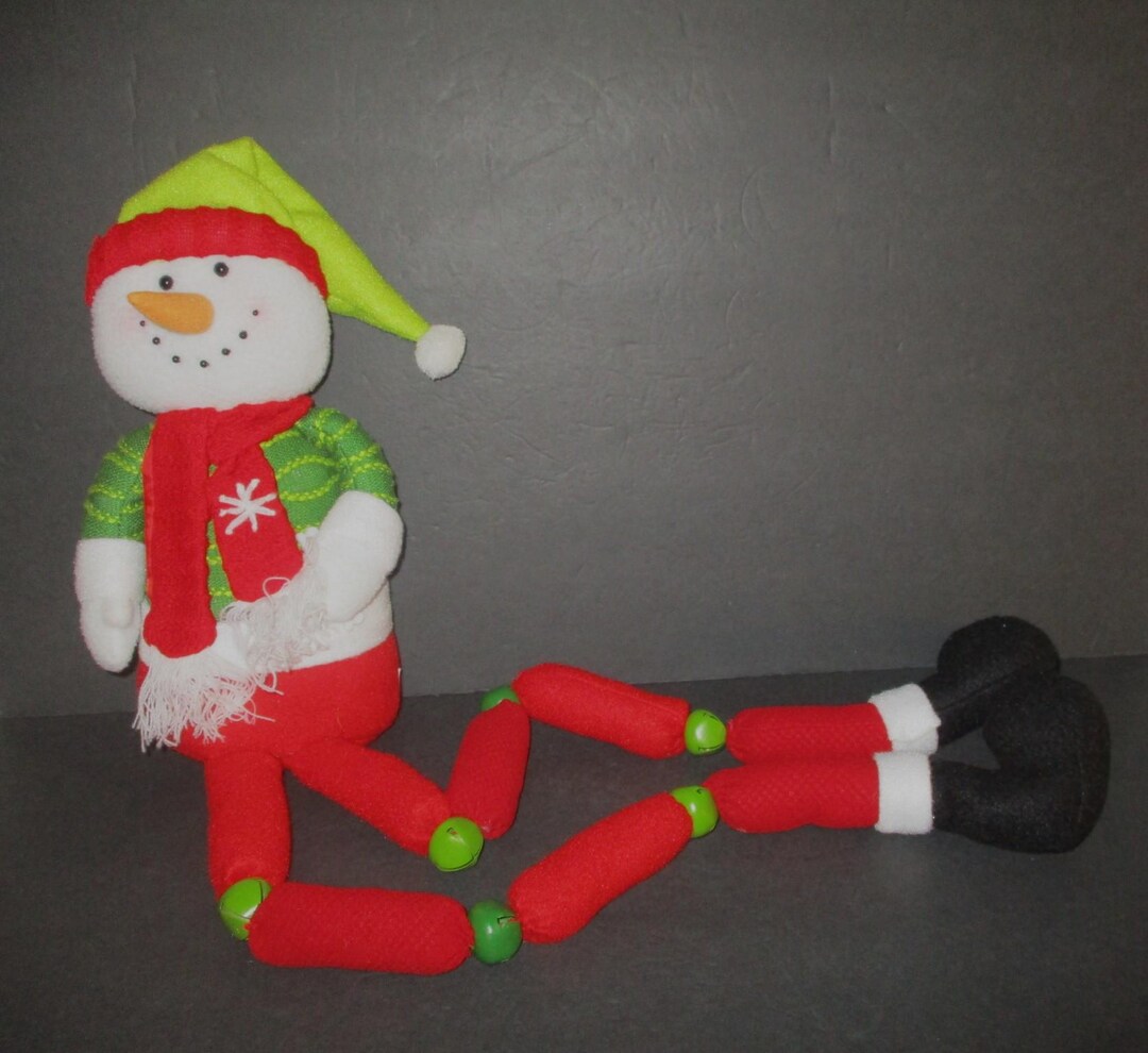Long Leg Fleece Snowman Doll With Weighted Bottom, Shelf Sitter, 37 ...