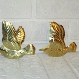Vintage Home Interior Flying Brass Tone Tin Birds Set of 3 - Etsy