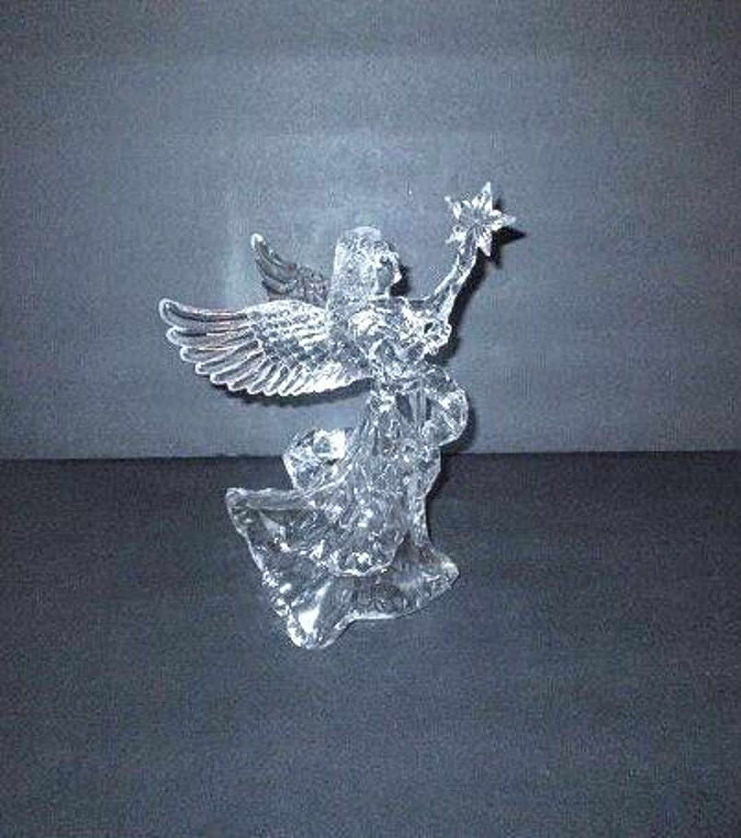 Clear Acrylic Tree Topper Angel Holding Star, Christmas Decor ...