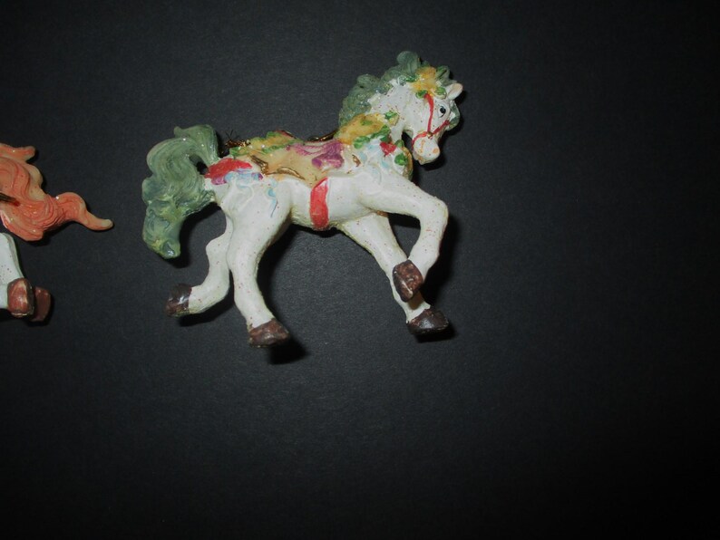 Glittered Resin Horse Ornament, Set of 4, Collectible - Etsy