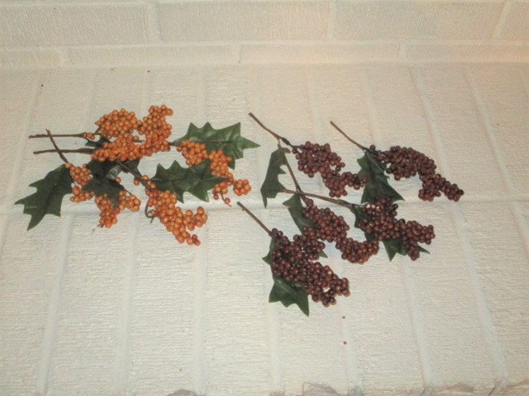 Fall Cluster Foam Berry Pick Set of 5 Choice of Orange or - Etsy