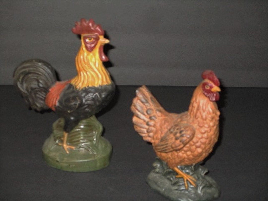 Solid Resin Chicken Figurine Set Chicken Farmhouse Figurine - Etsy