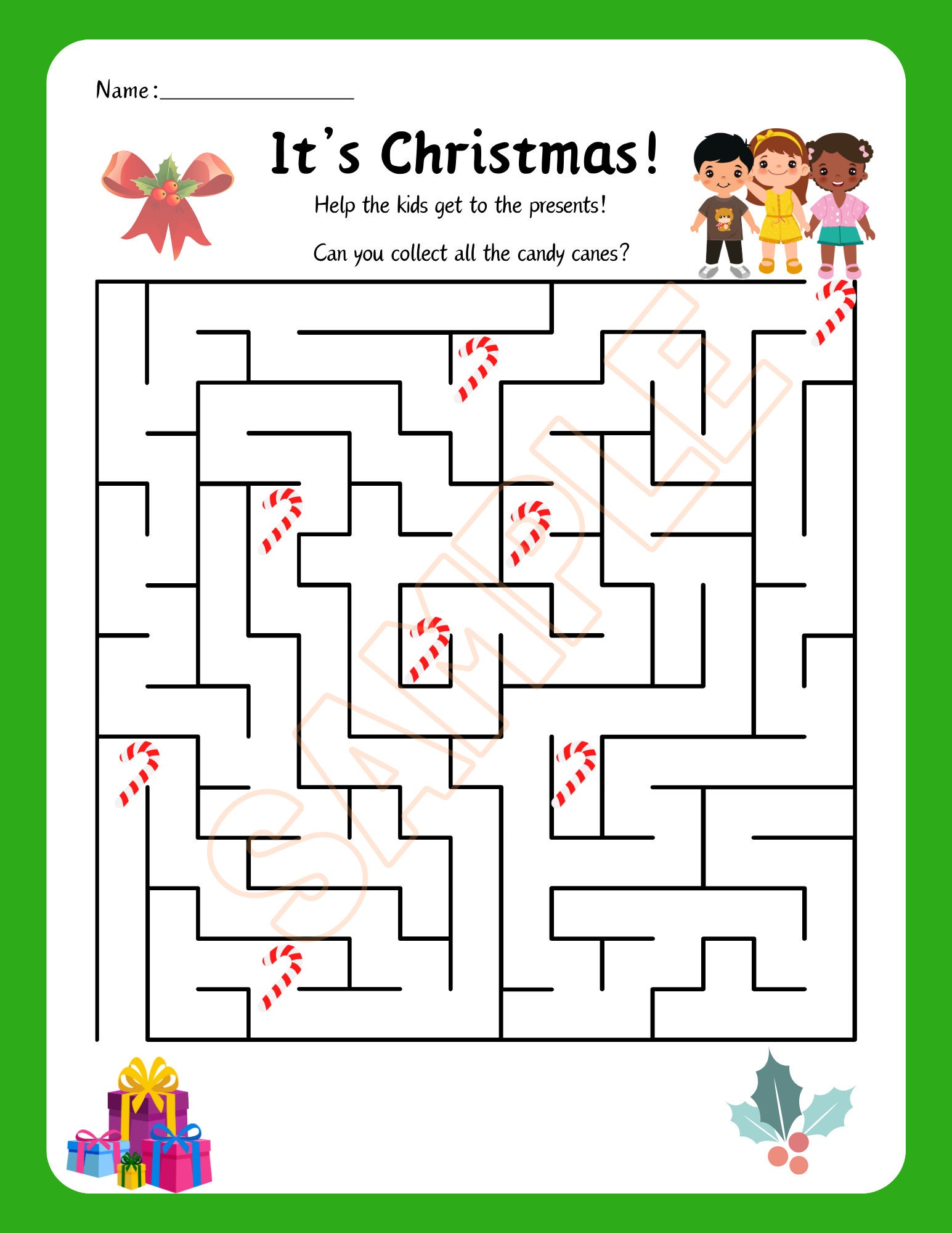Printable Christmas Activity Pages - Etsy
