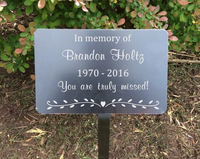 Memorial Garden Stake, Engraved Memorial, Memorial Plaques ...