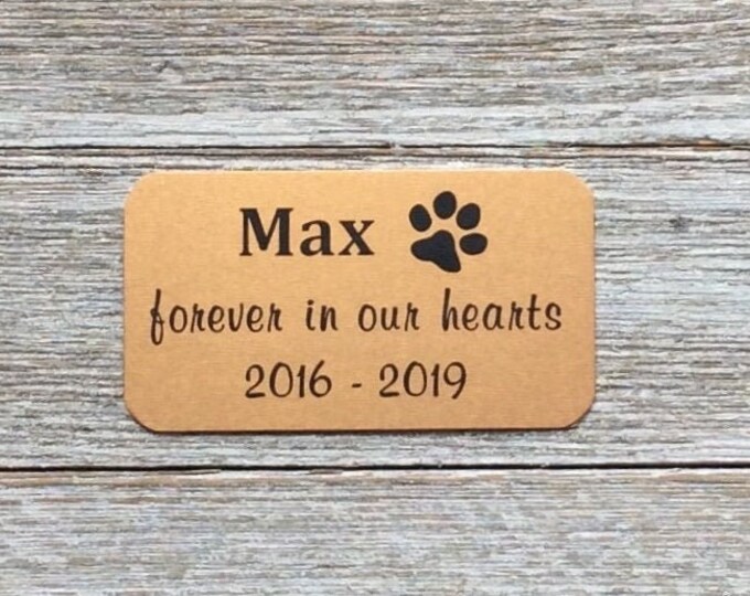 Pet Memorial Urn Plate Custom Memorial Plate Personalized Dog Metal ...