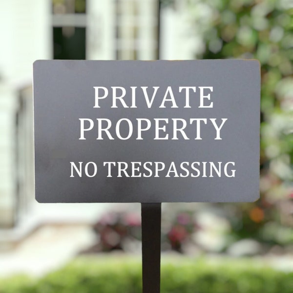 Custom No Trespassing Signs With Stake - Etsy