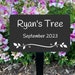 Tree Plaque Marker Metal Garden Sign 5x3" With Stake, Metal Name Plate ...