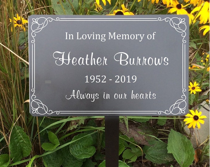 Garden Markers, Memorial Plaque, Metal Plaques, Name Plates, Outdoor ...