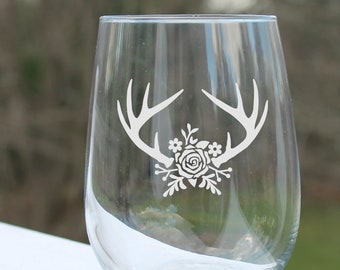 Antler Wine Glass - Etsy
