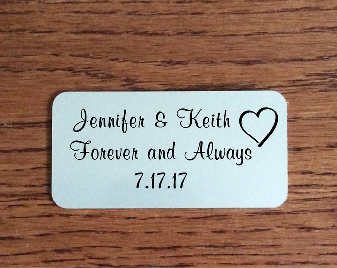 Trophy Plates, Personalized Name Plate, Wedding Tag, Engraved Metal ...