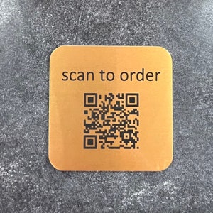 Custom QR Code Scan Tag – Personalized Vemo, Menu QR Code Sign for ...