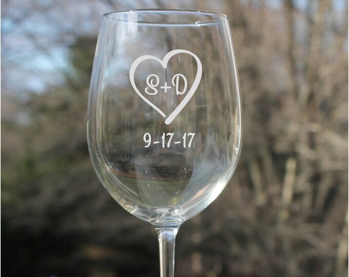Personalized Wine Glasses, Wedding Wine Glasses, Etched Wine Glass ...