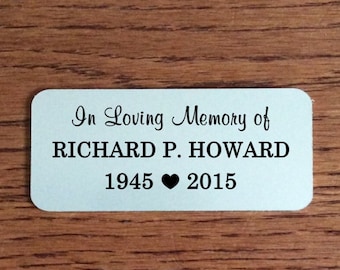 Custom Engraved 2x6 Gold in Loving Memory of Name Plate Plaque Urn ...