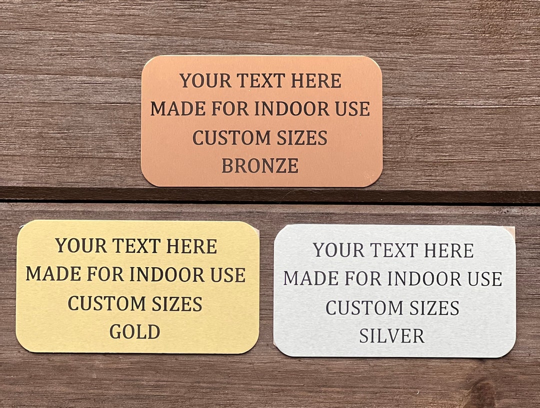 Personalized Metal Tags, Engraved Plaques, Trophy Plates, Personalized ...