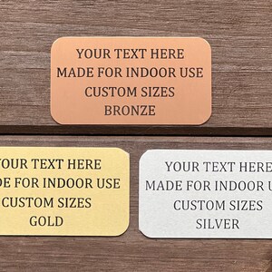 Personalized Metal Tags, Engraved Plaques, Trophy Plates, Personalized ...
